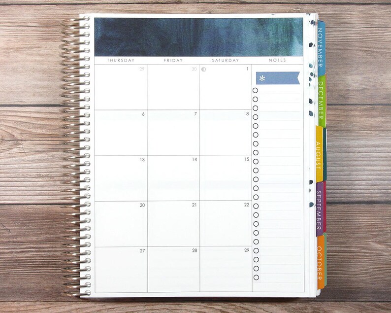 12 Monthly Sidebar Checklist Strips Planner Stickers for Erin - Etsy