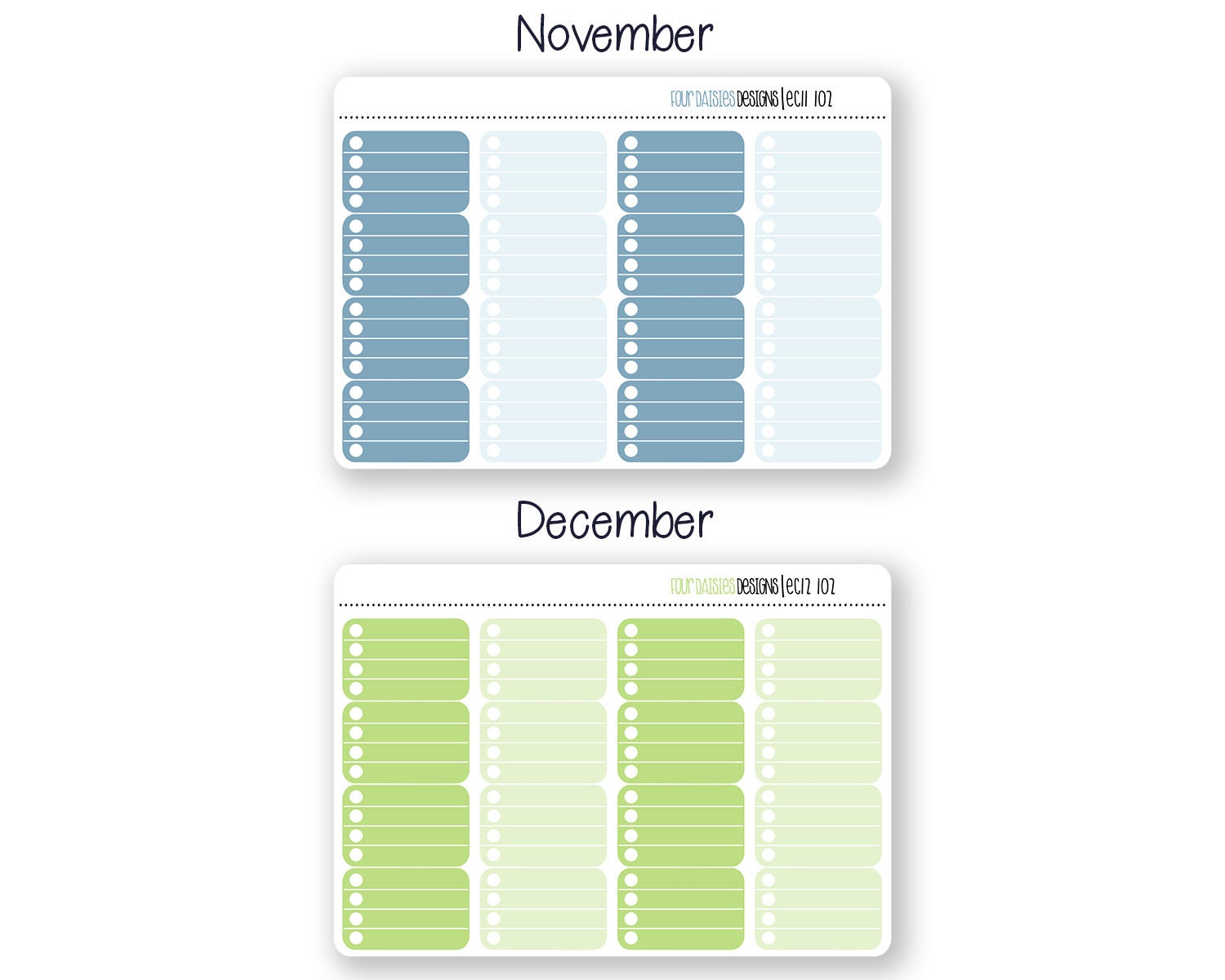 EC List Half Box Planner Stickers for Erin Condren Life | Etsy