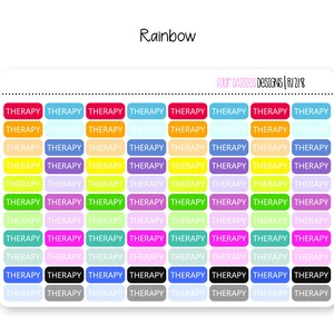 88 Therapy Mini Label Stickers for Erin Condren Life Planner, Plum ...