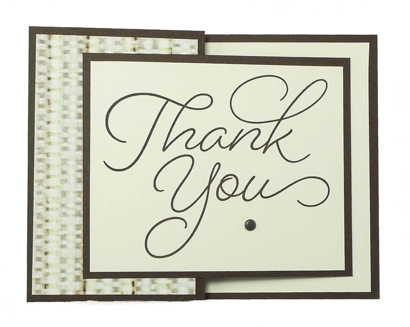 99-Thank You Card Men Male Brown So Very Much Fancy Fold | Etsy