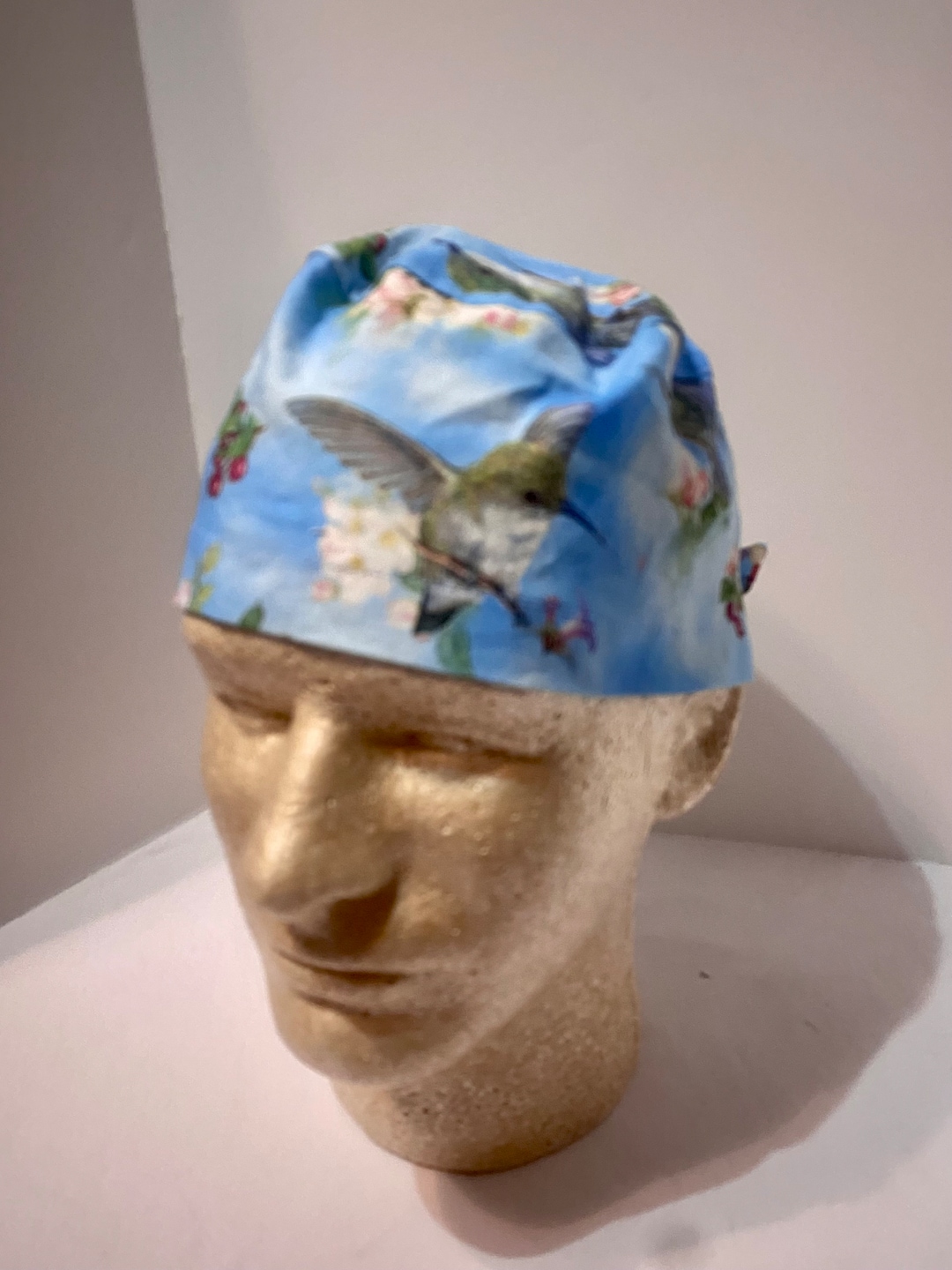 Hummingbird in Cherry Tree Surgical Scrub Cap - Etsy