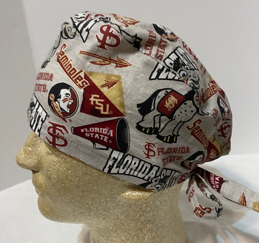 FSU Mascot Print Surgical Scrub Cap - Etsy