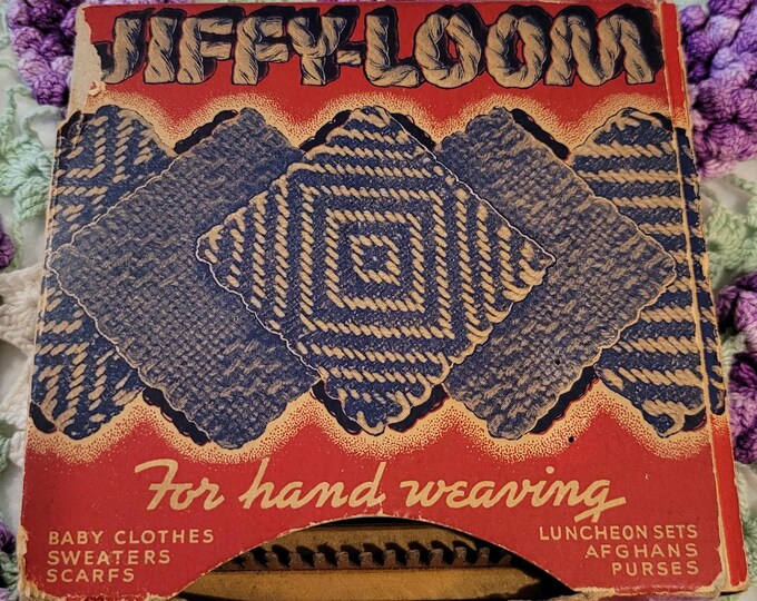 Jiffy-loom Vintage Wooden Hand Weaving Loom, Model 401, Original Box ...