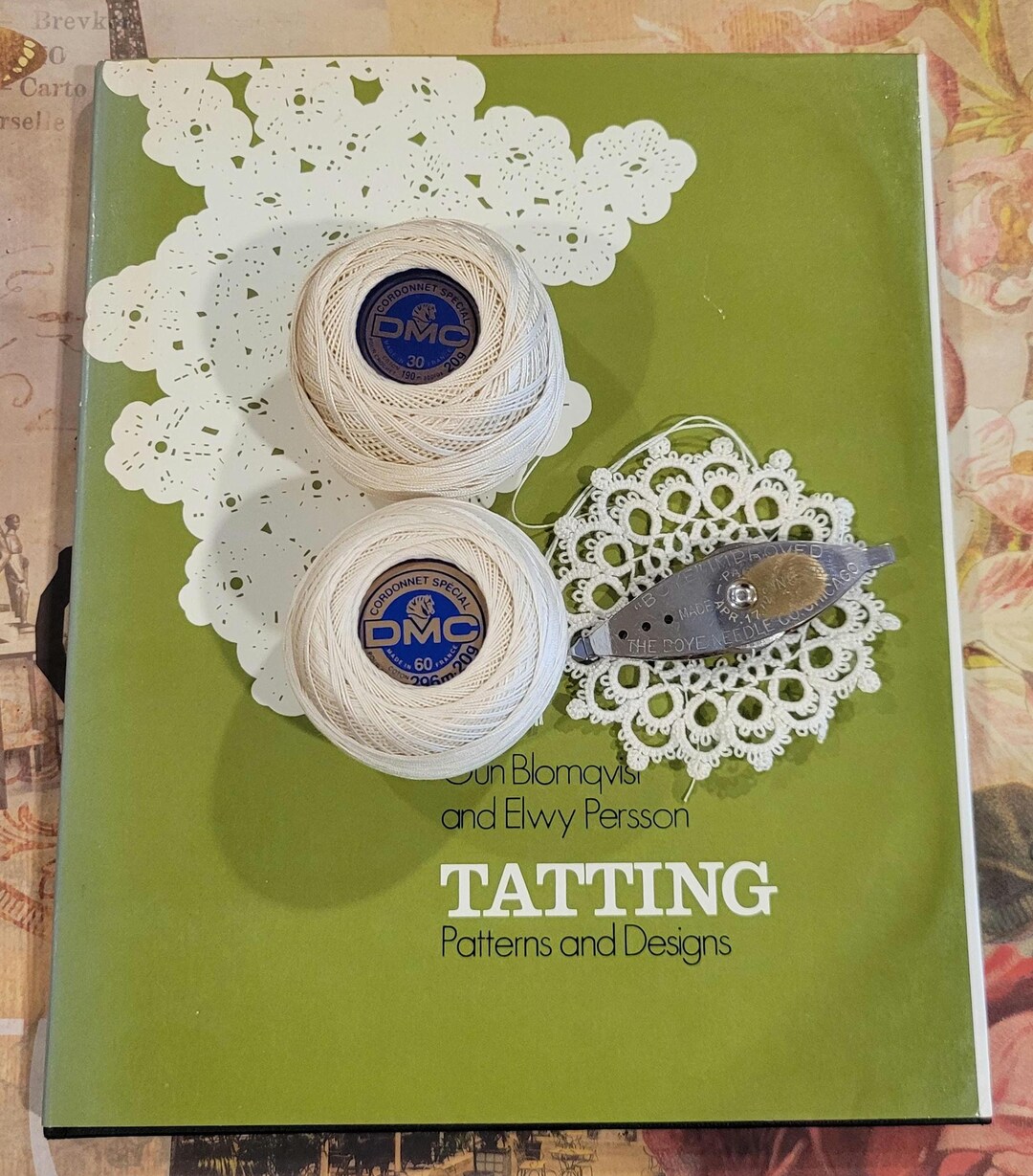 Vintage Tatting Pattern Book With Boye Shuttle & DMC Cotton - Etsy