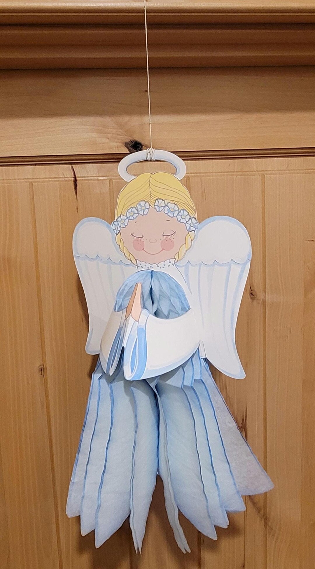Amscan Honeycomb Die Cut Angel, Vintage Denmark Christmas Decor ...