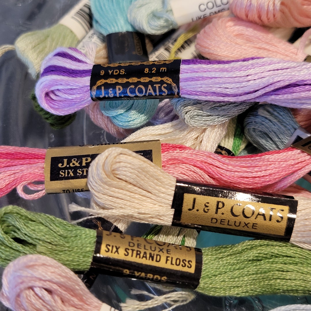 Embroidery Thread Lot 40 Vintage Coats and Clark's, J&P Coats, Cotton ...