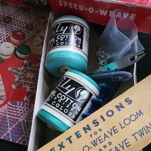 Lily Mills Speed-o-weave Set, Extensions, 2 Lily Pearl Cotton Cones ...