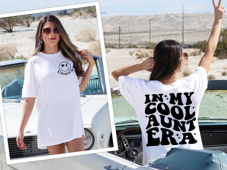 Cool Aunt Era Groovy Statement Oversized Graphic T-shirt - Etsy