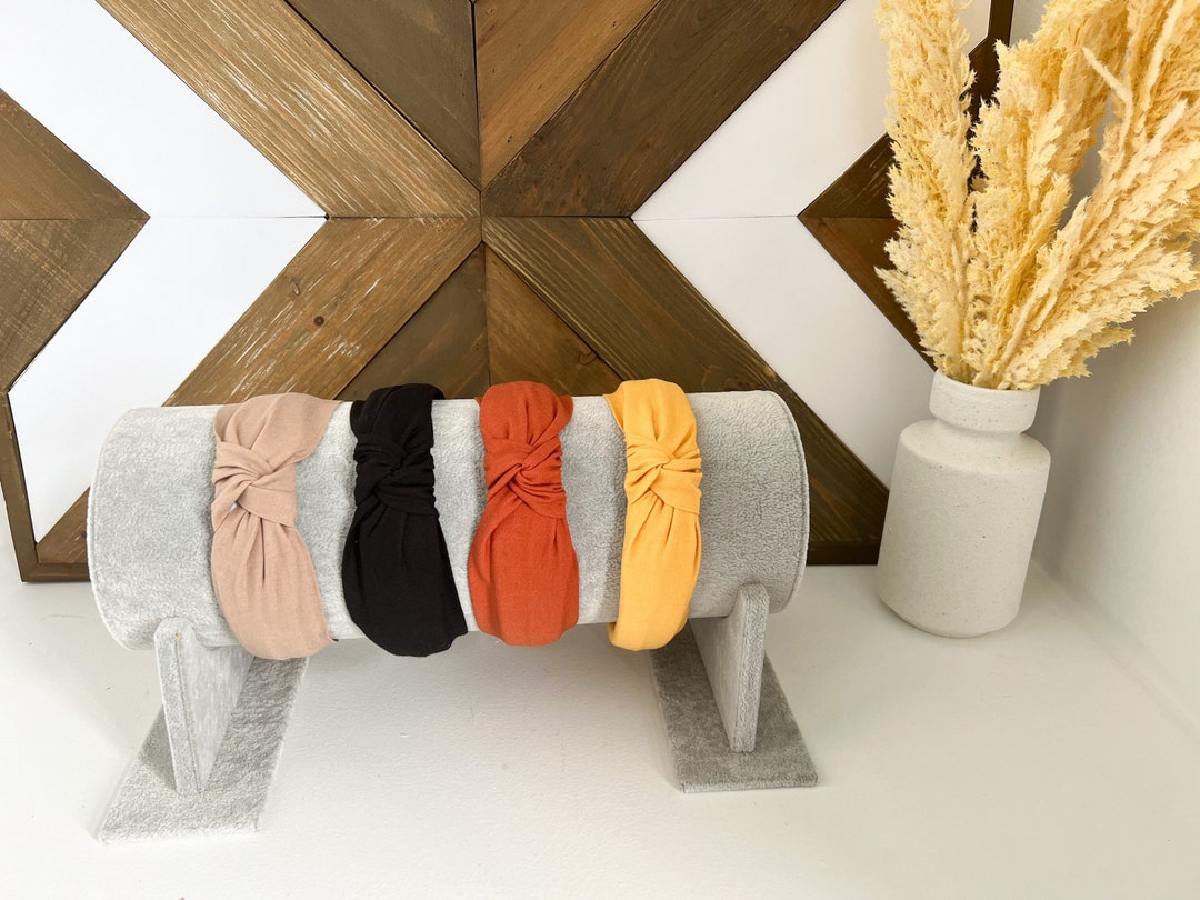 Solid Color Top Knot Headband, Cotton Headband, Boho Headband, Womens ...