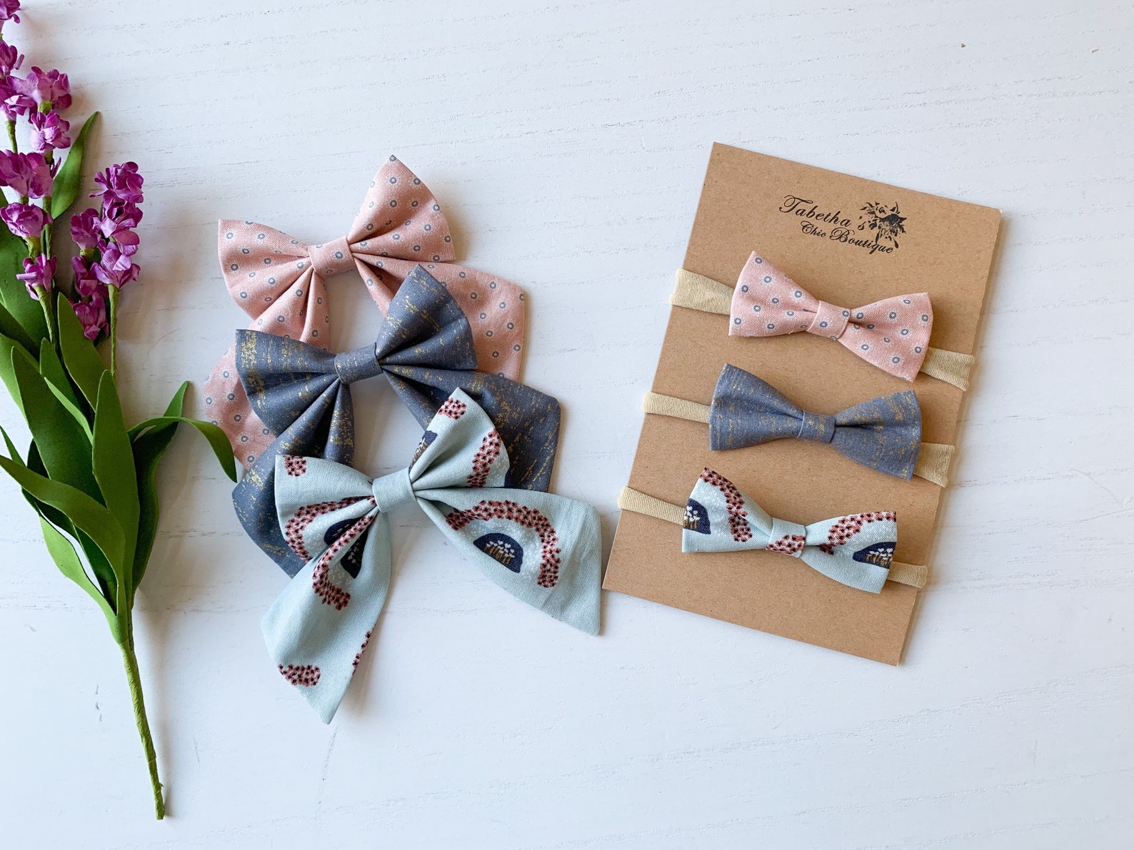 Rainbow Sailor Bow Big Sister Little Sister Matching Bows | Etsy