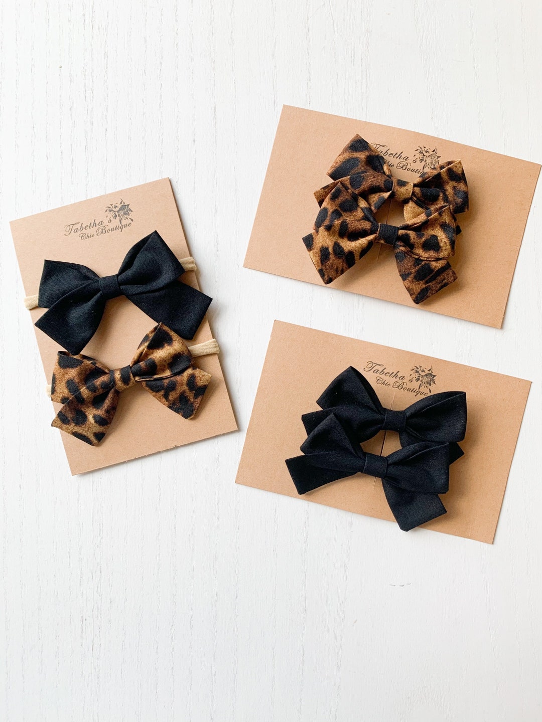 Leopard Pinwheel Bow, Pigtail Set, Pigtail Bow Set, Girls Hair Bows ...