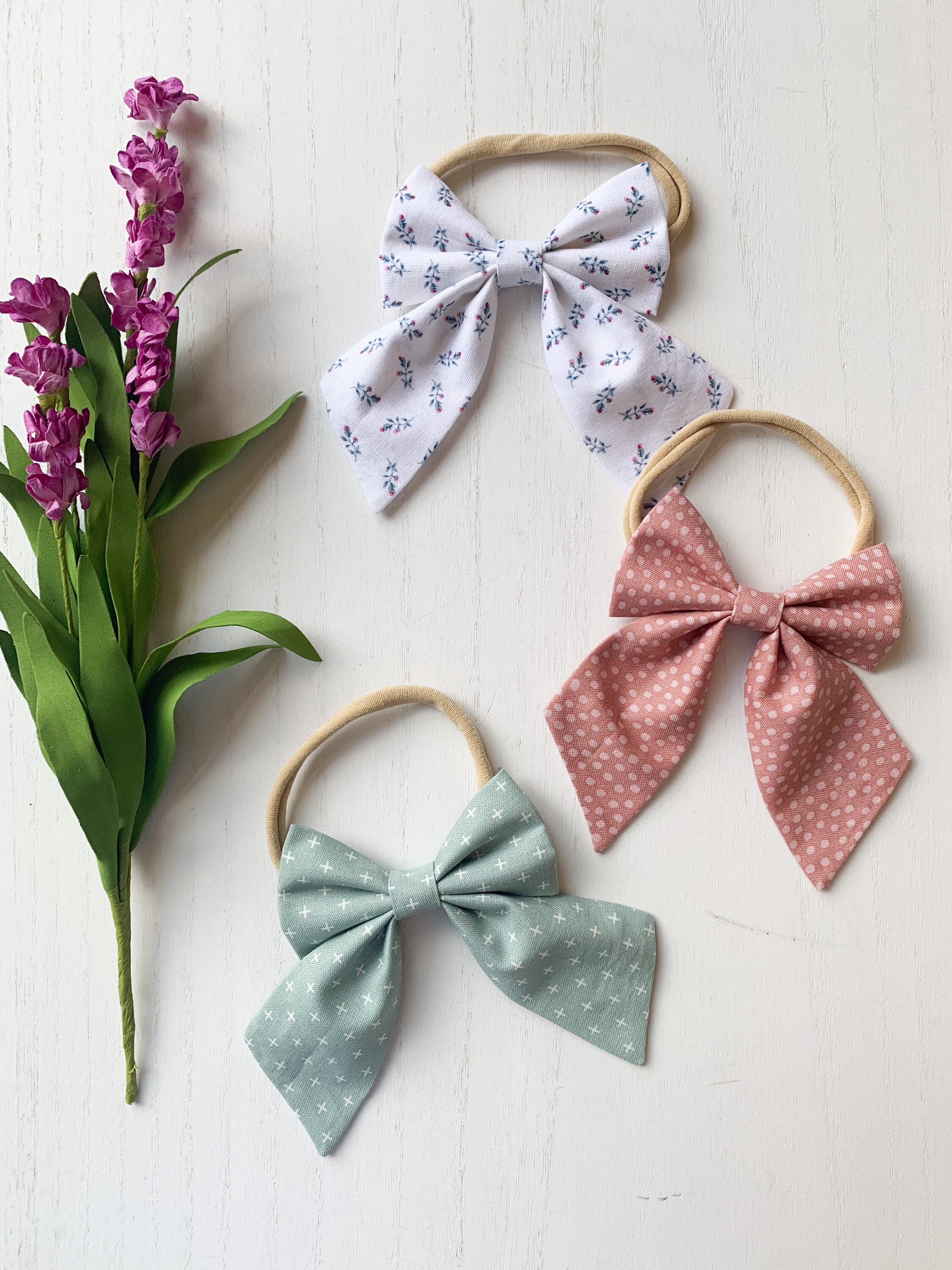 Rose Sailor Bow Girls Hair Bows Baby Bows Baby Headbands - Etsy