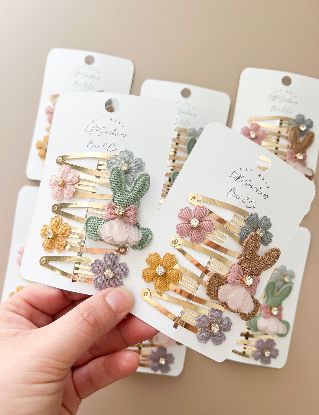 Easter Bunny Snap Clips, Little Girl Hair Clips, Snap Hair Clips ...