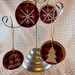 Buffalo Check Farmhouse Christmas Ornaments Set of 4 - Etsy