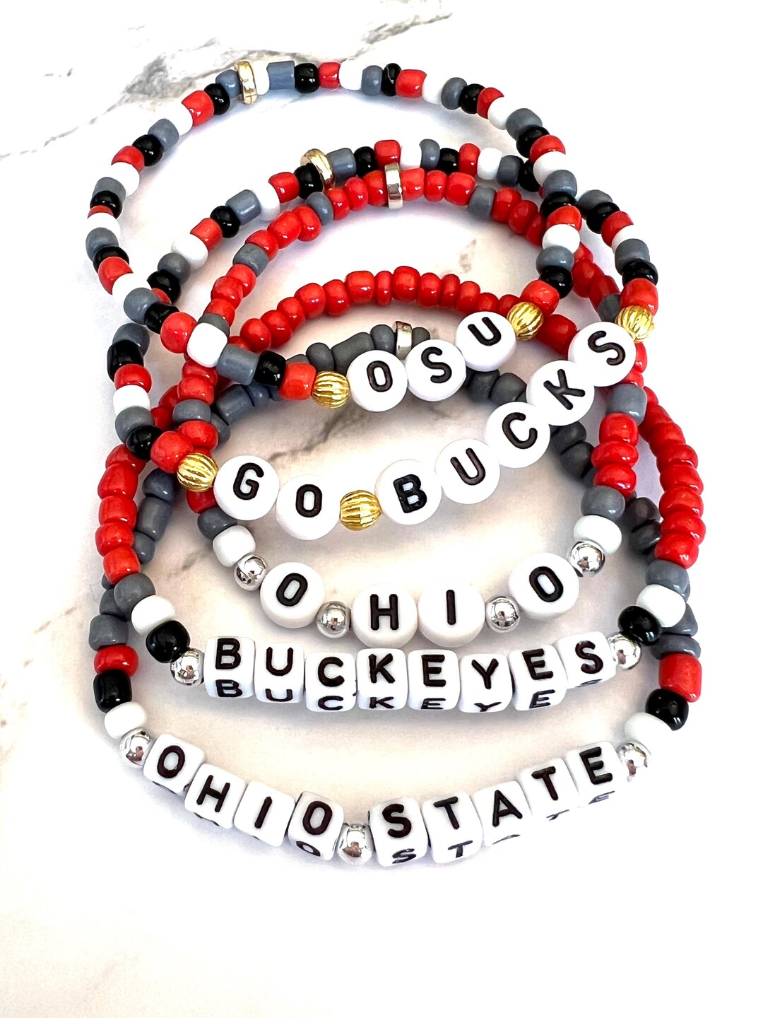 Ohio State Football/ohio State Word Bracelets/ Buckeyes/ Personalized ...