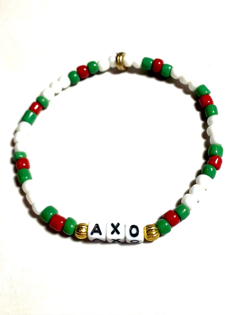 Alpha Chi Omega Sorority Bracelet/axo/alpha Chi Omega/ Custom Word Bracelets/ Big Sis Lil Sis ...