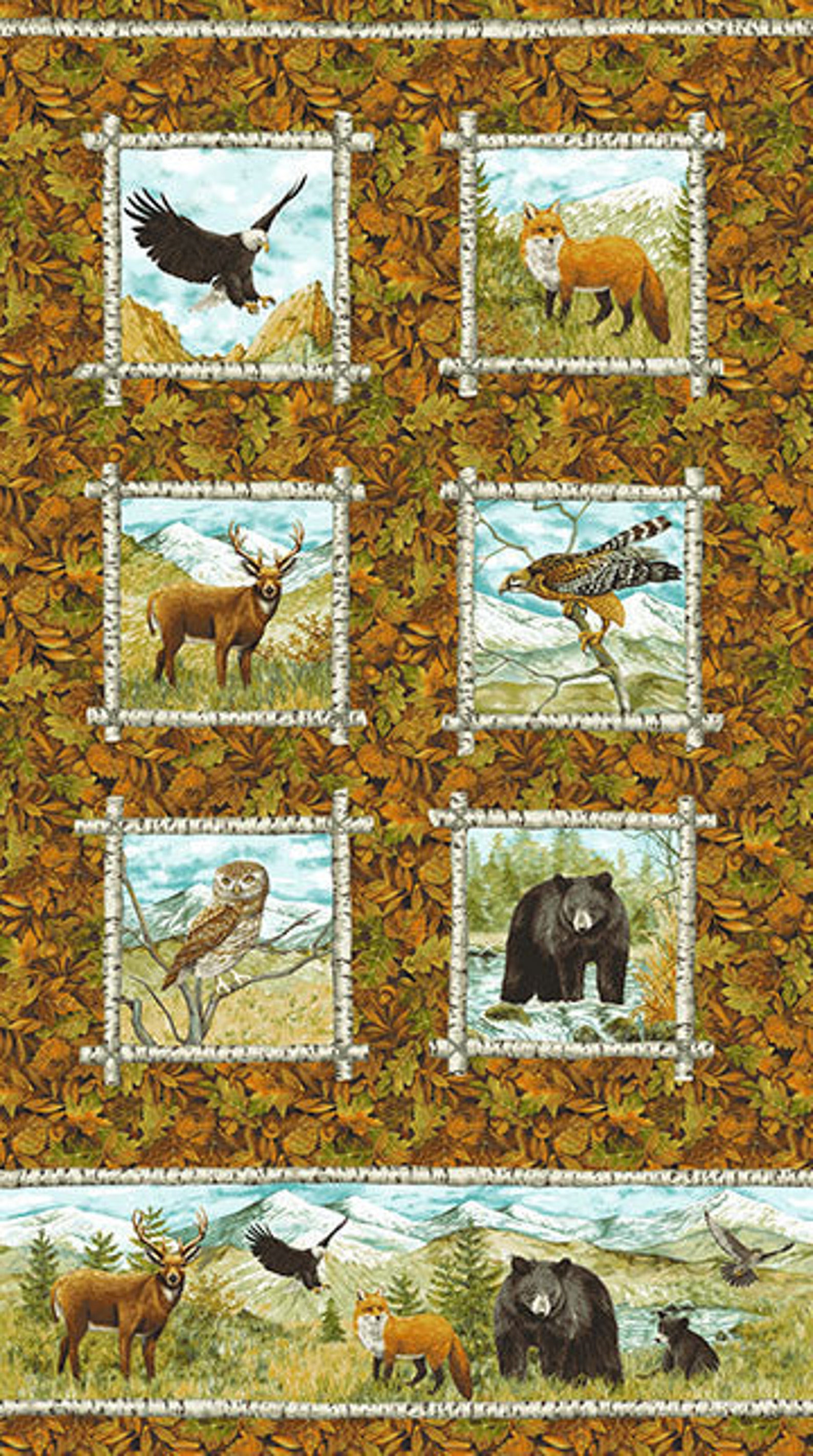 Mountain Springs 24 Panel by Northcott 21314-34 Deer | Etsy