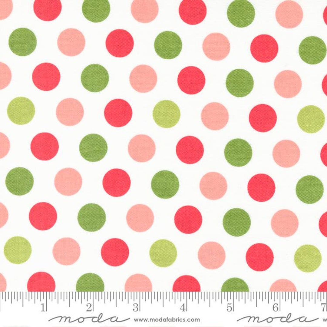 Snow My Favorite Things Dots 108 Fabric by Moda, 108008 11, 100% Cotton ...