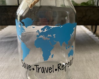 Travel Fund Money Jar Vinyls, Adventure Fund Decal, Money Box Decal ...