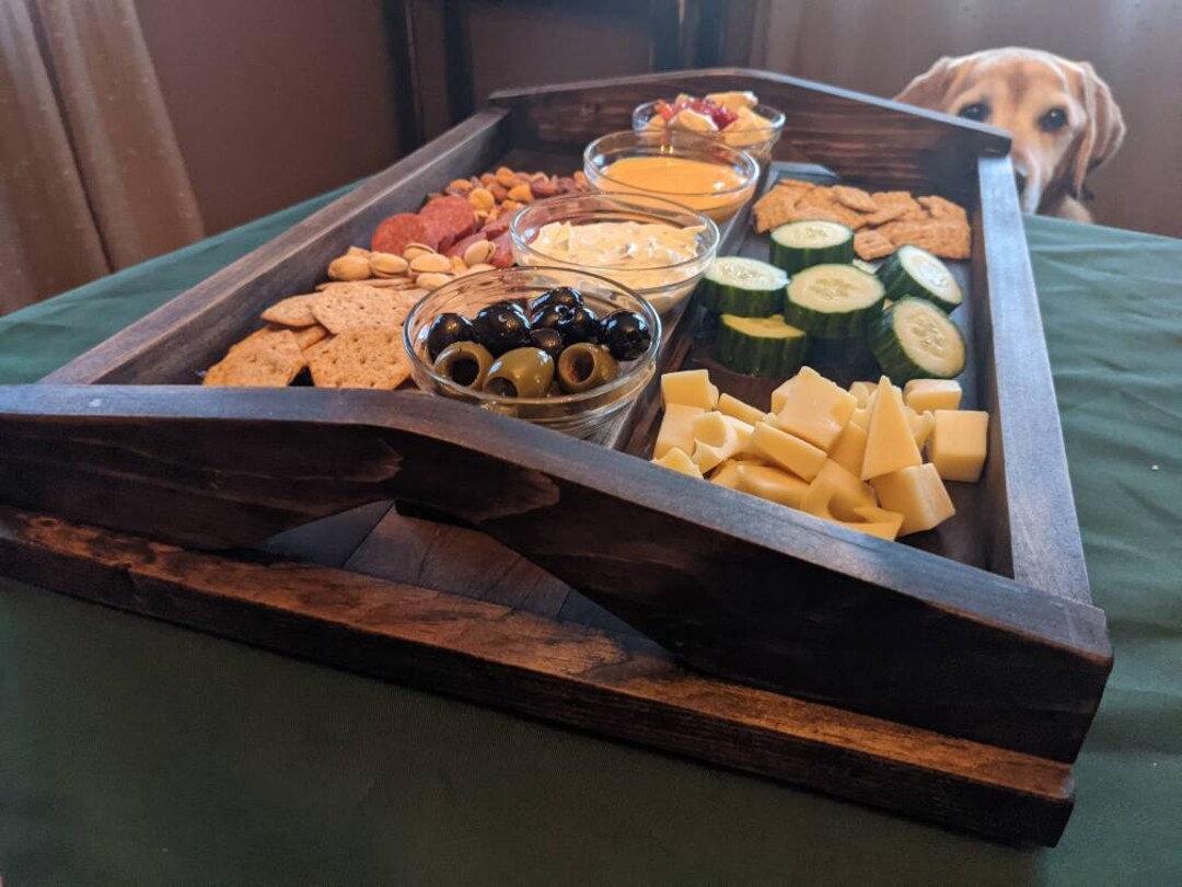 Unique Handmade Wooden Handle Craft Beer Flight Cheese Board W/glasses ...