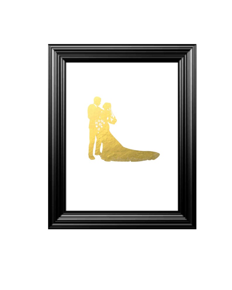 Beautiful Faux Gold Wedding Couple - Etsy