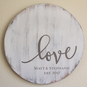 Personalized Wedding Gift Rustic Love Sign Wooden Love - Etsy