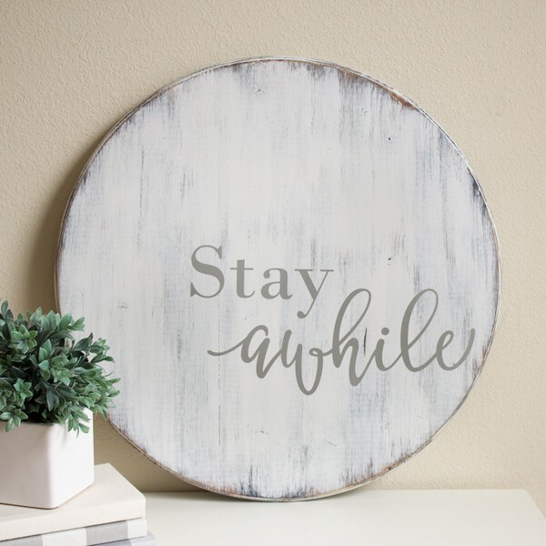 Stay Awhile Sign - Etsy