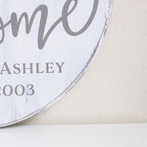 24 Inch Personalized Round Wood Name Sign Large Personalized - Etsy