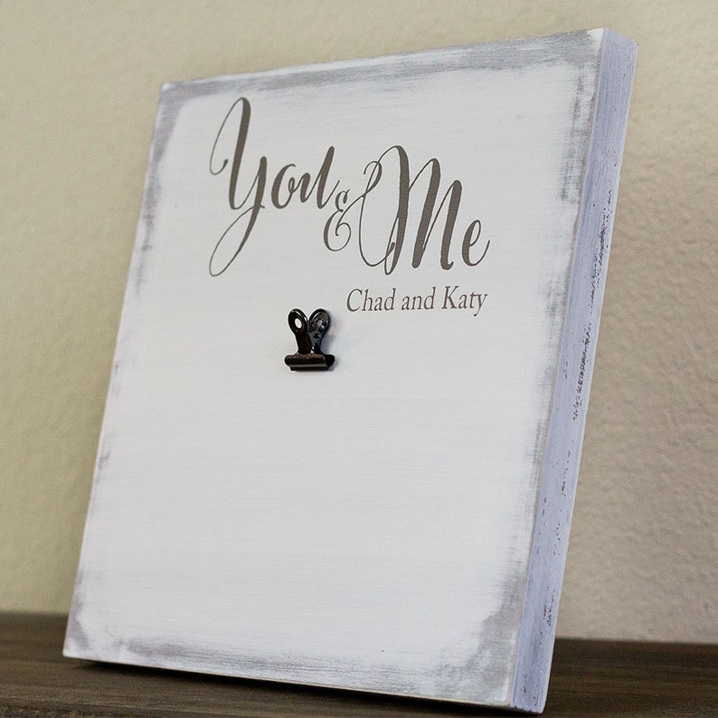 You and Me Sign Personalized Picture Frame Rustic Picture | Etsy