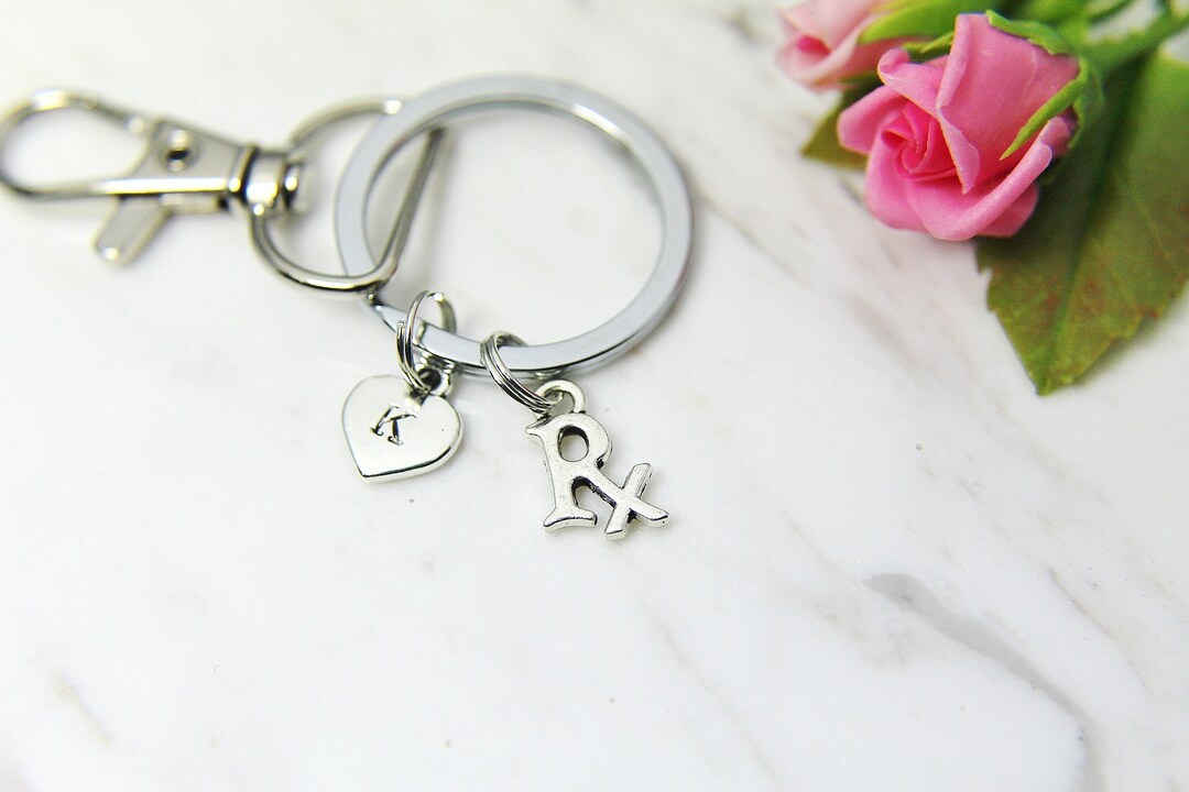 RX Keychain, Personalized Initial Gift, N4468 - Etsy
