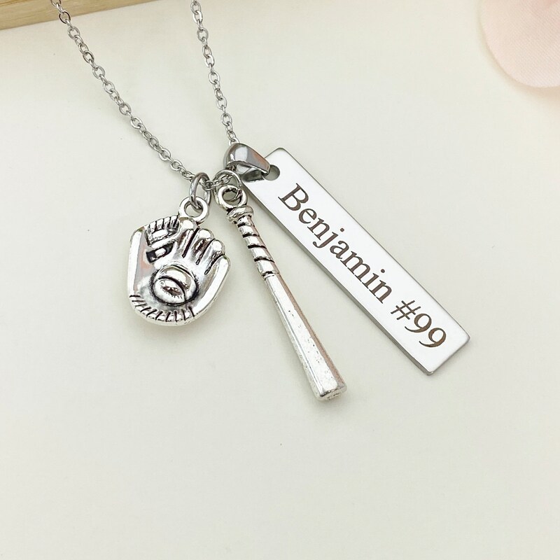 Baseball Necklace - Etsy
