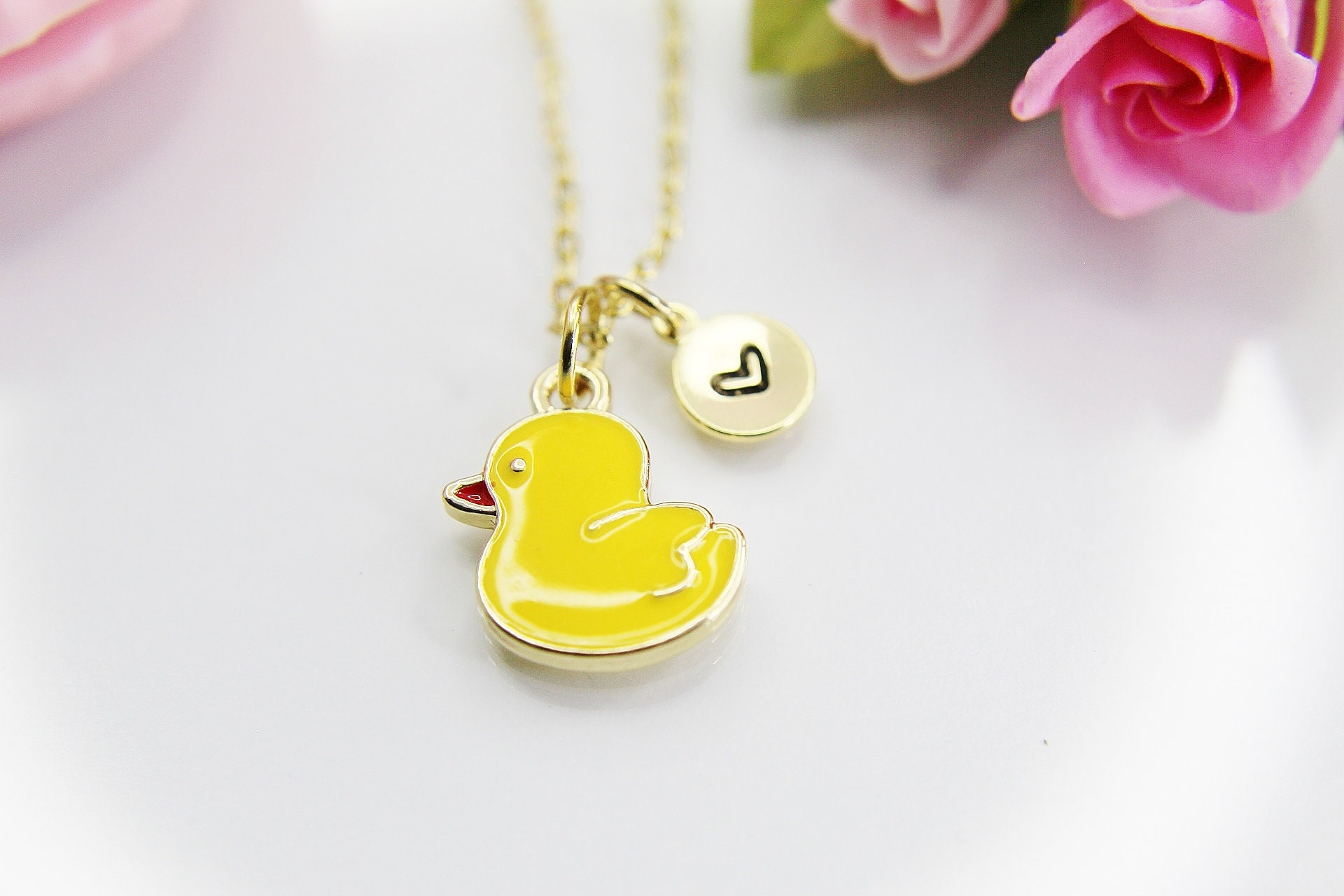 Duck Necklace Cute Yellow Duckling Bird Necklace Gifts Best - Etsy