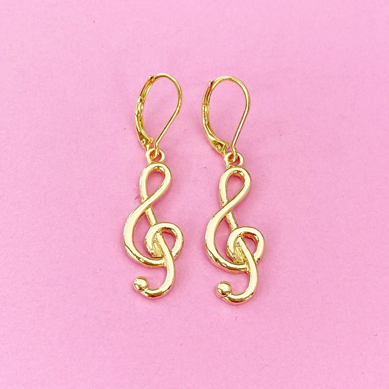 Music Note Earrings - Etsy