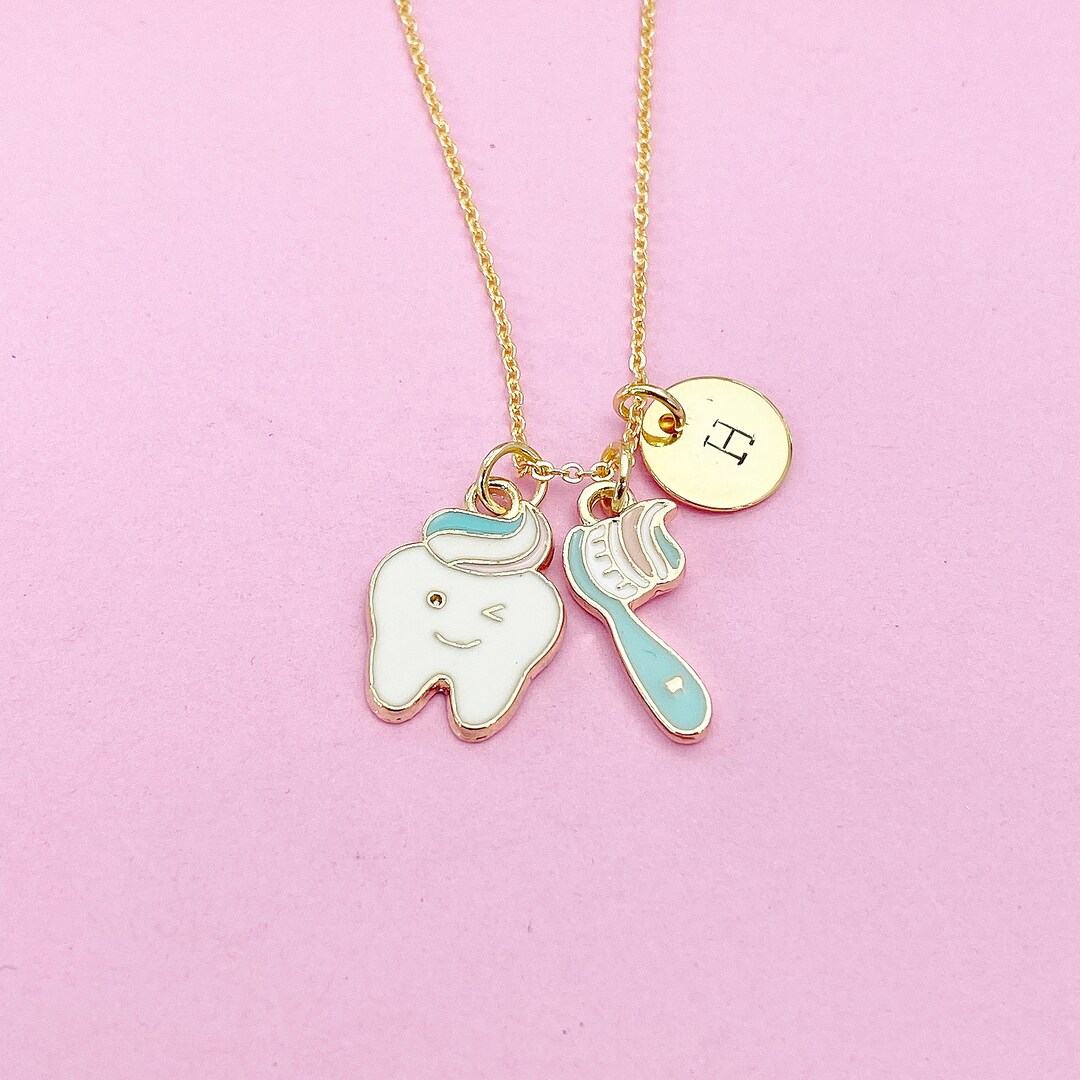 Dentist Necklace, Cute Toothbrush Tooth Molar Necklace Gifts, DH DA ...