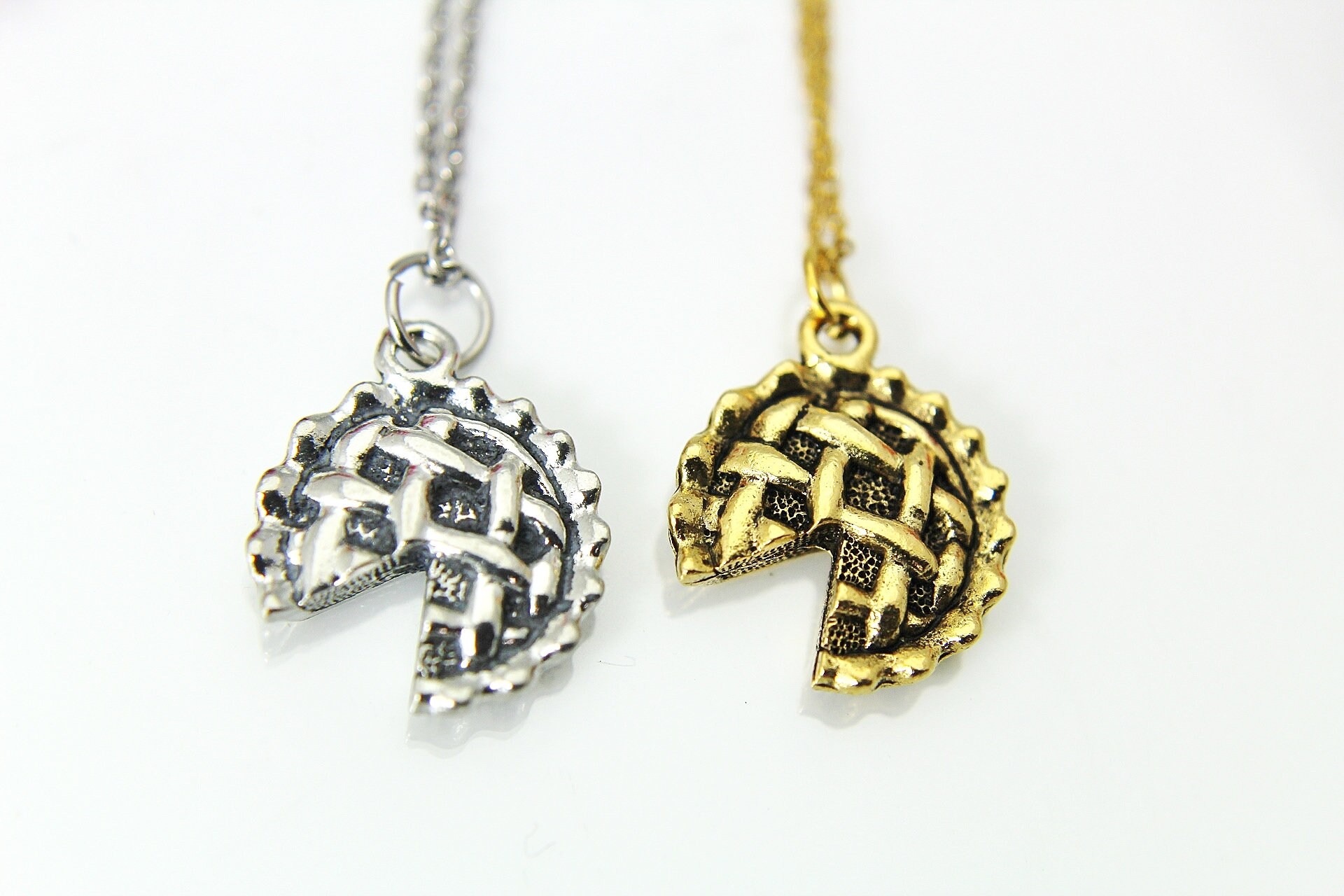 Pie Necklace Gold Apple Pie Charm Pumpkin Pie Charm Silver | Etsy