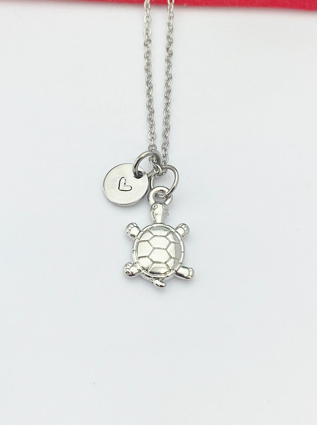Silver Cute Turtle Charm Necklace Turtle Lover Gifts, Personalized ...