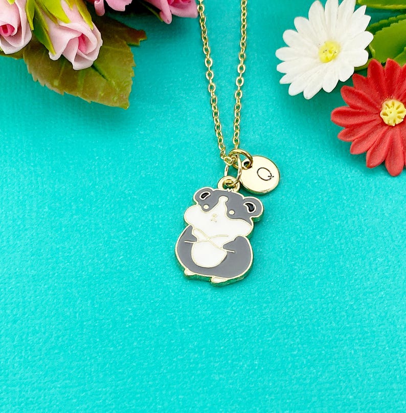 Hamster Charm Gold Necklace, N6332 - Etsy