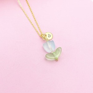 Blue Tulip Necklace in Gold, AN5303 - Etsy