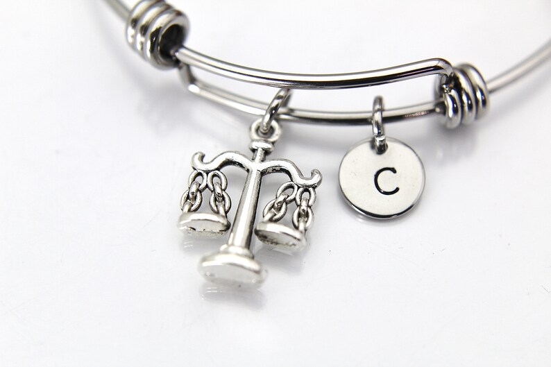 Justice Scale Bracelet Justice Scale Bangle Lawyer Charm - Etsy