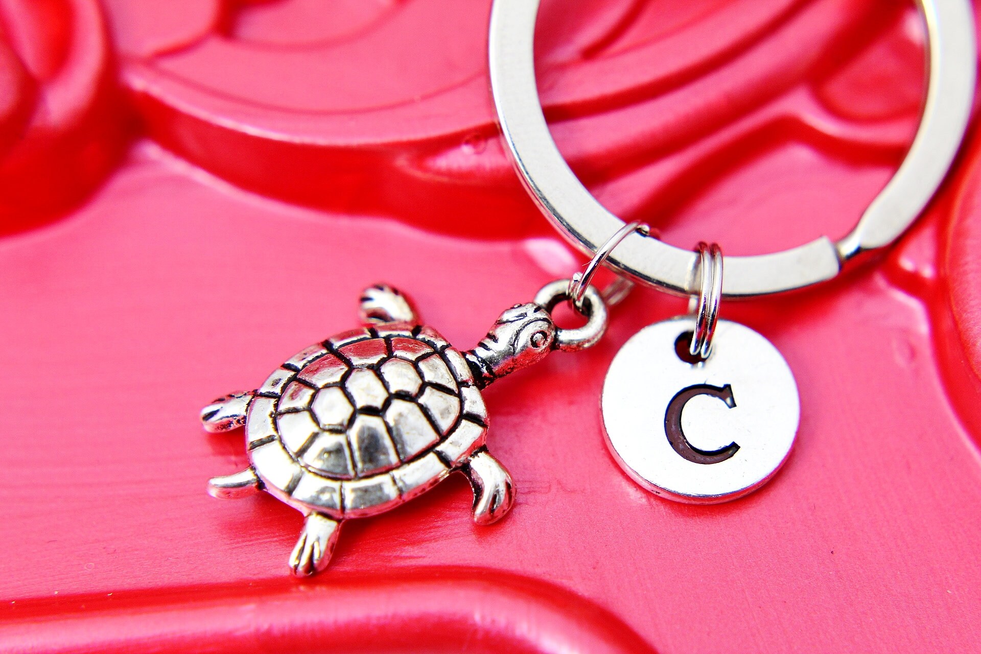 Tortoise Keychain Turtle Keychain Turtle Charm Personalized | Etsy