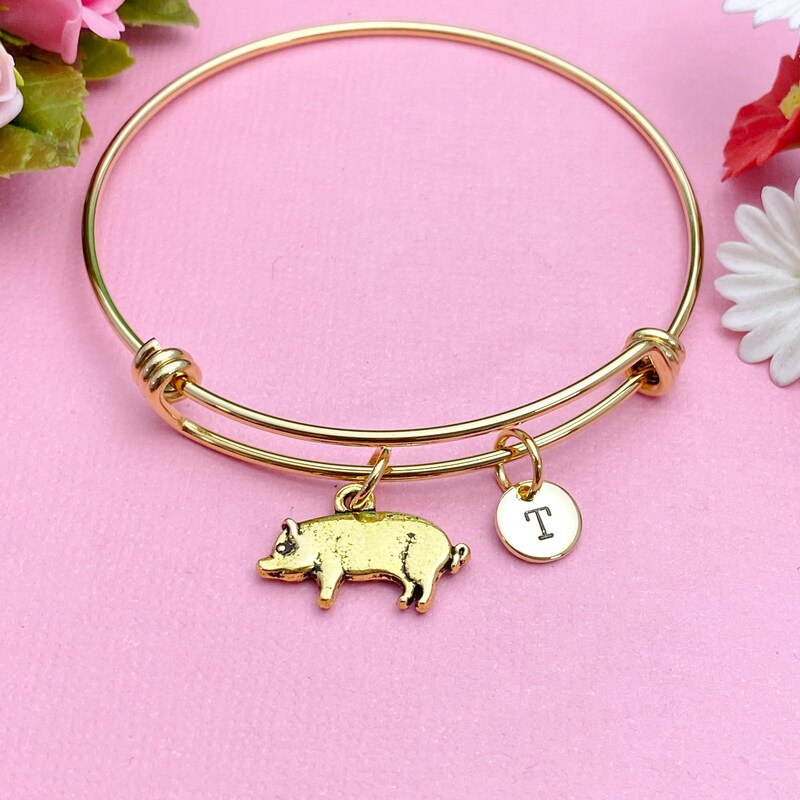 Pig Charm Bracelet - Etsy