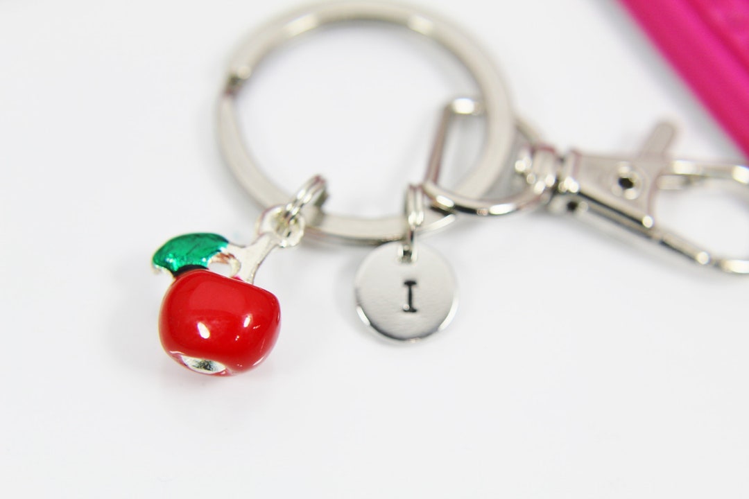 Red Apple Keychain, Personalized, Birthday Gift, Graduation Gift ...