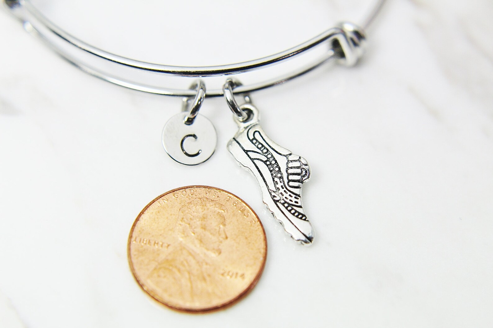 Runner Bracelet Gift Silver Running Shoe Charm Bracelet | Etsy