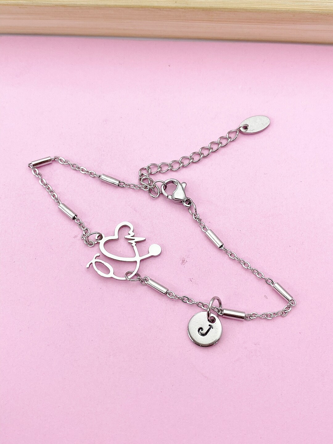 Stethoscope Heart Heartbeat Bracelet, Doctor Nurse Medical School ...