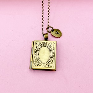 Best Christmas Gift Miniature Book Locket Necklace, Miniature Book ...