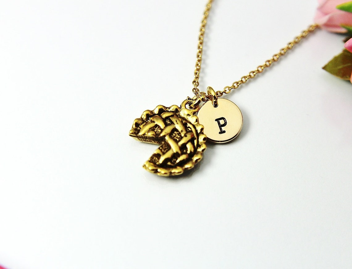 Grandma Necklace Gift Gold Apple Pie Necklace Pie Necklace - Etsy