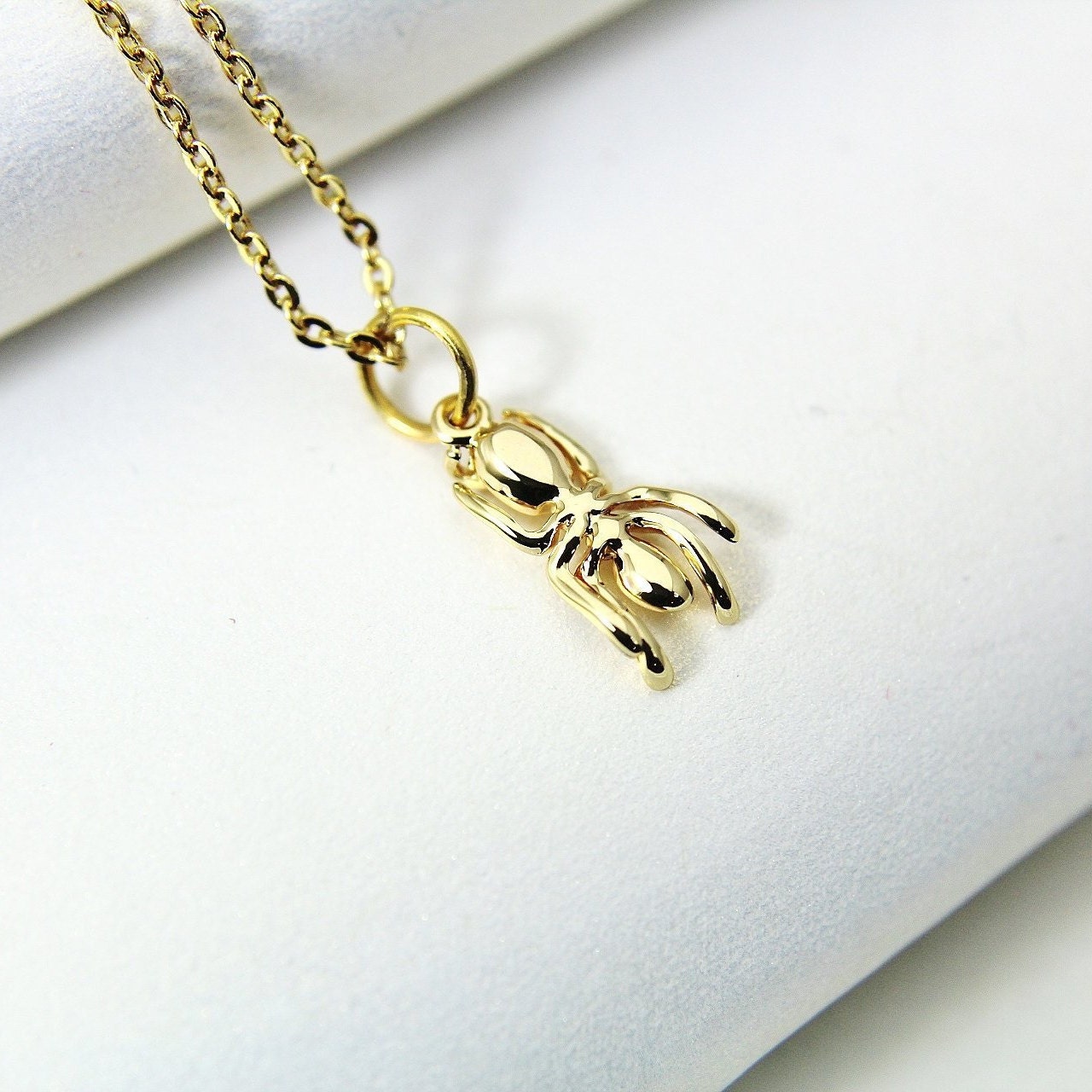 Ant Necklace TINY Gold Ant Necklace Insect Jewelry Dainty | Etsy