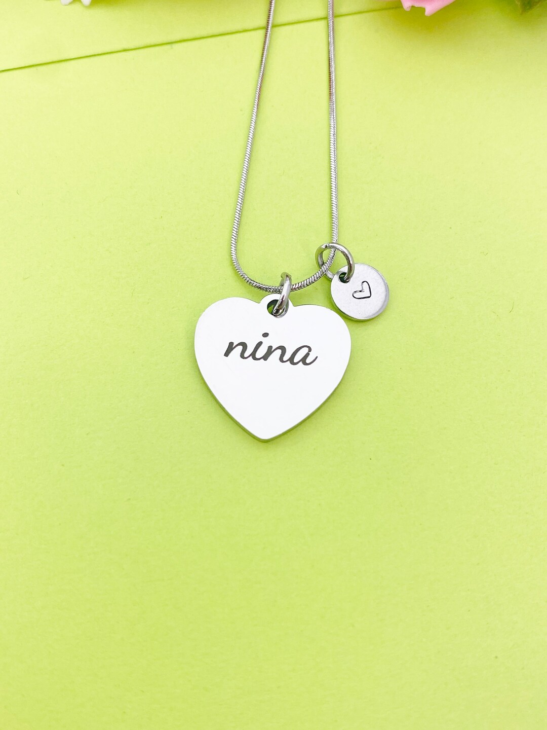 Best Christmas Gift for Nina Stainless Steel Nina Necklace - Etsy