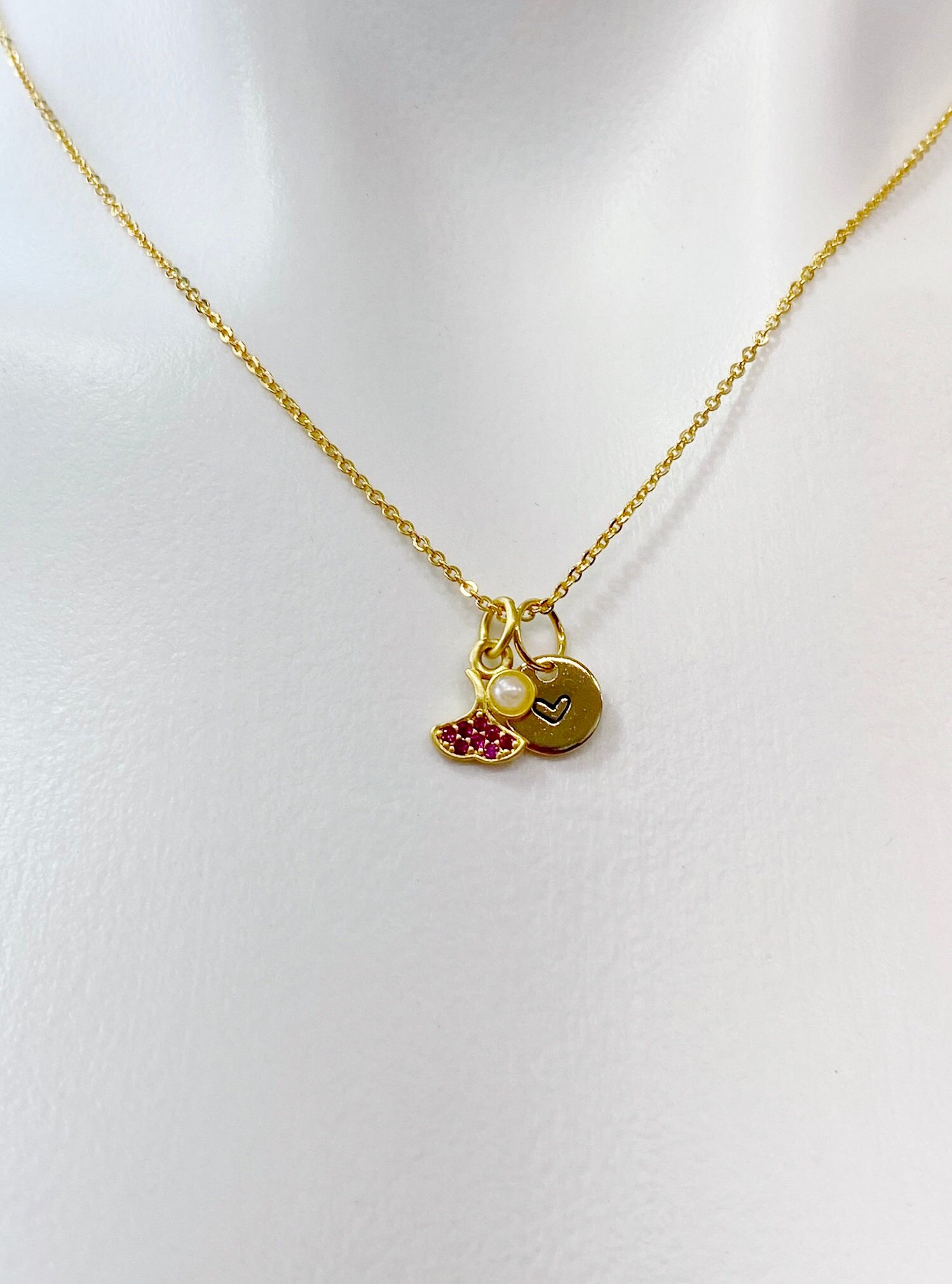 Gold TINY Ginkgo Biloba Leaf Charm Necklace Herbalists Gifts Ideas ...
