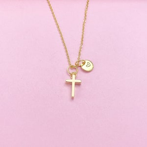 Gold Cross Necklace, Tiny Cross Jewelry, N5062 - Etsy